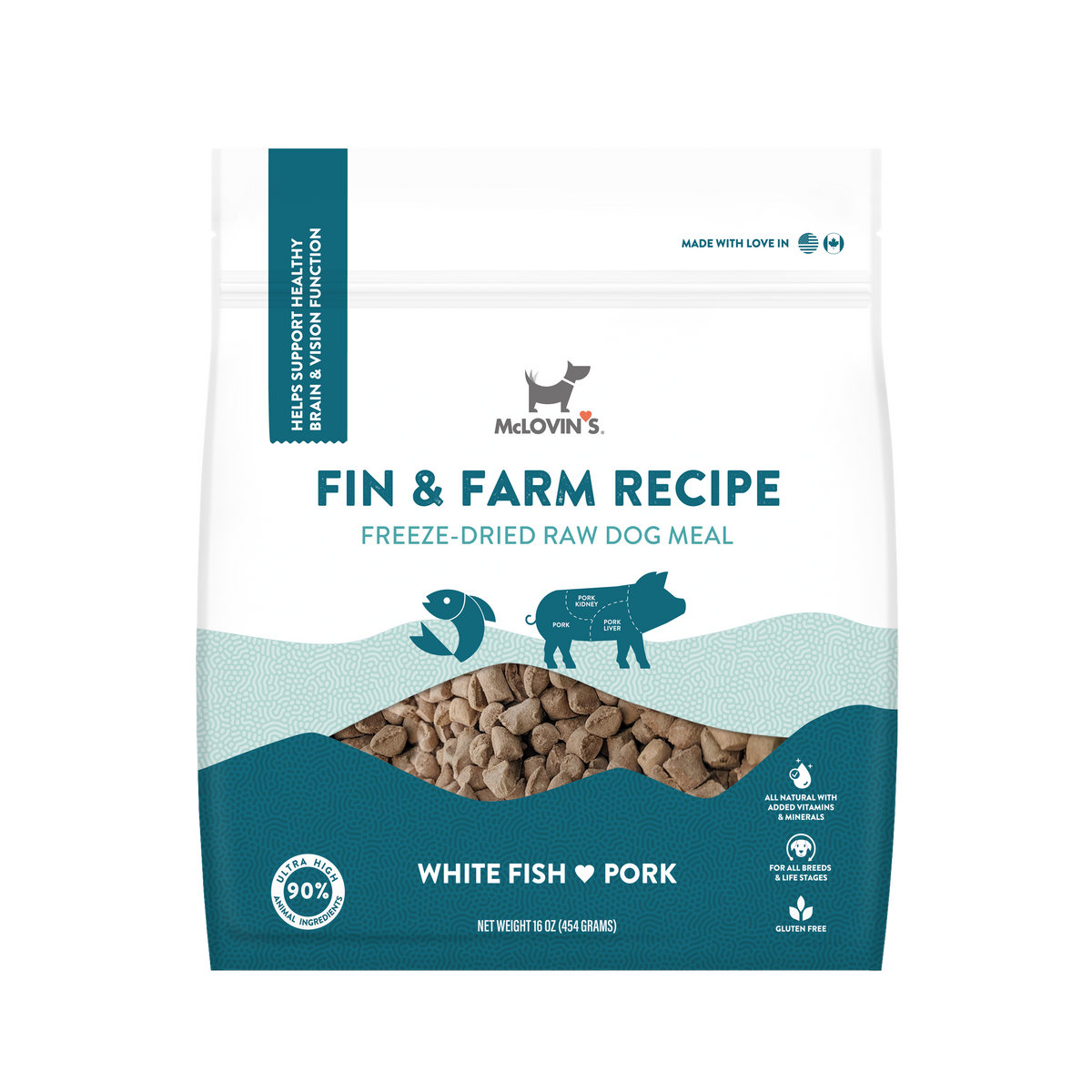 Freeze Dried Fin and Farm's White Fish and Pork Recipe | Dog Full Meal ...
